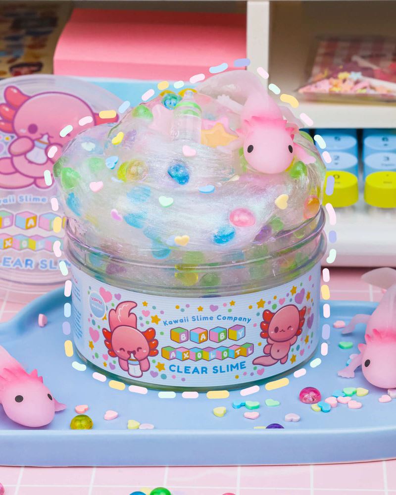 Baby Axolotl Clear Slime – The Zoo Company Toy Store